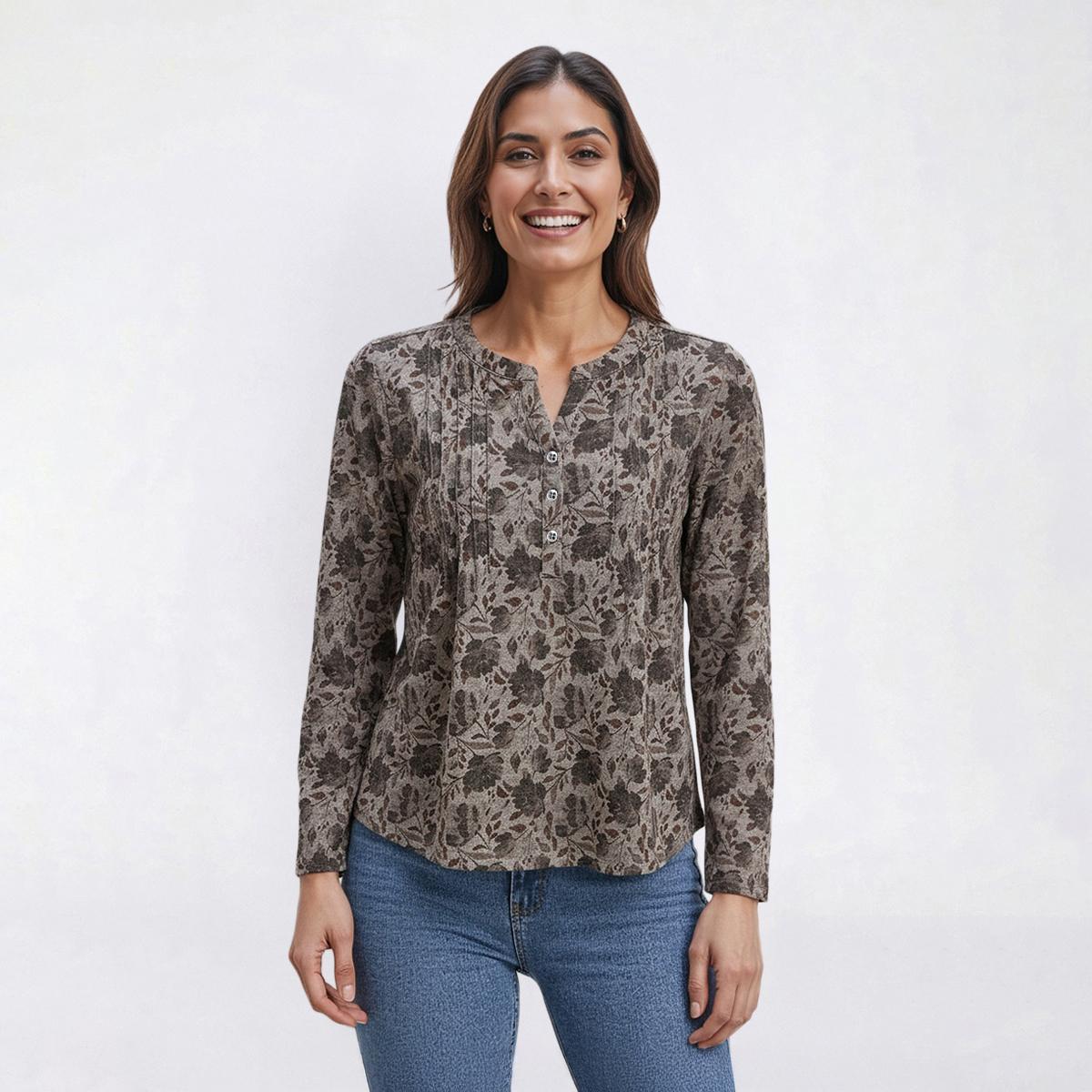 Click here for Womens Napa Valley 3/4 Sleeve Floral Hacci Pleat B... prices